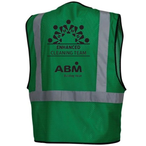 ABM ENHANCED CLEANING TEAM GREEN VEST: DRJ Safety, Inc.